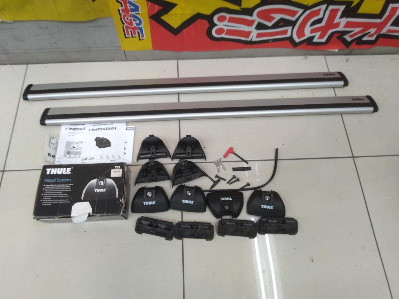 THULE(スーリー) ベースキャリア(753) + バー:120cm 【AUDI A4 にて使用】 | カー用品 キャリアの通販 | アップガレージ 中古カー＆バイク用品の買取・販売専門店