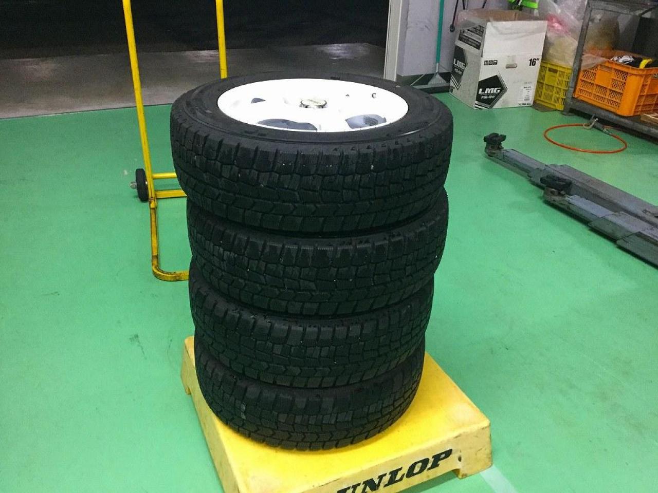 Kicheis + DUNLOP(ダンロップ) WINTERMAXX WM02 175/65R14 2021年製 4本 | カー用品 スタッドレスタイヤホイールセット 14インチスタッドレス ...