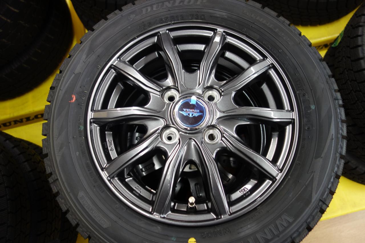 weds TEAD SH + DUNLOP WINTERMAXX WM02 (NS245) | カー用品 スタッドレスタイヤホイールセット 13インチスタッドレスタイヤホイールセットを通販で ...