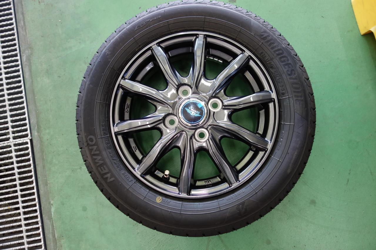 weds TEAD SH + BRIDGESTONE NEWNO (NS2452) | カー用品 タイヤホイールセット 13インチタイヤホイールセットを通販で購入する | 中古カー＆バイク用品 ...