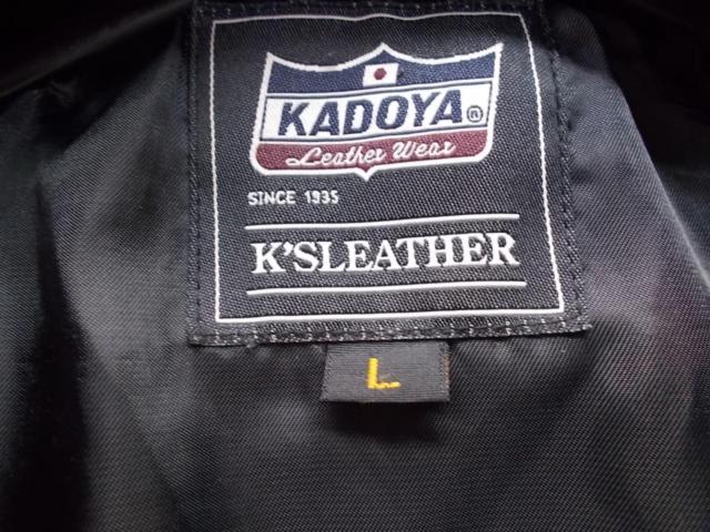 サイズ:L【KADOYA】レザー ダウンジャケット /K’S LEATHER | バイク用品 ウエア レザージャケット(二輪)を通販で購入する | 中古カー＆バイク用品の販売ならアップガレージ