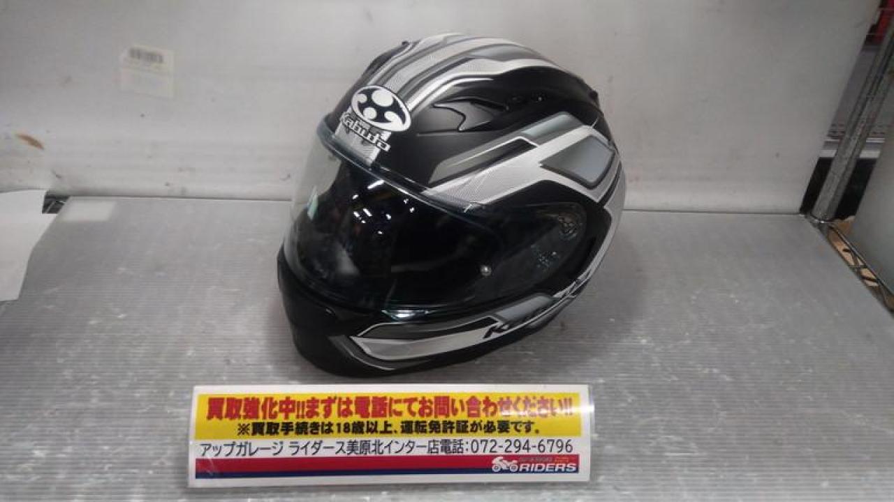 OGK(オージーケー) KAMUI-3 ACCEL フラットブラックホワイト Lサイズ(59-60cm) 2019年製造 フルフェイス ...