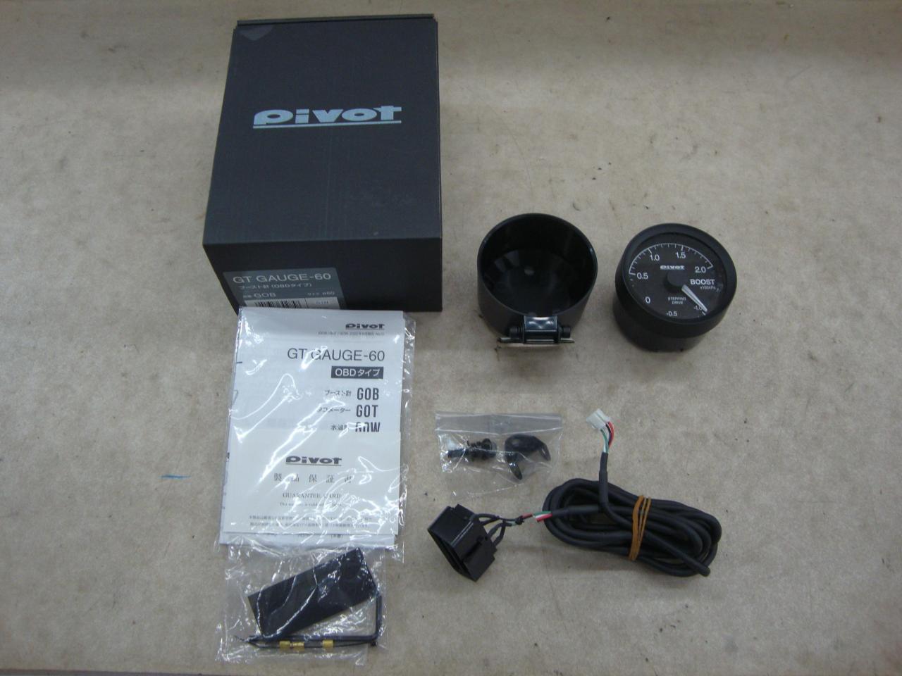 ☆キャンペーン特価!! 早い者勝ち!! Pivot GT GAUGE-60 STEPPING DRIVE ブーストメーター(OBDⅡタイプ ...