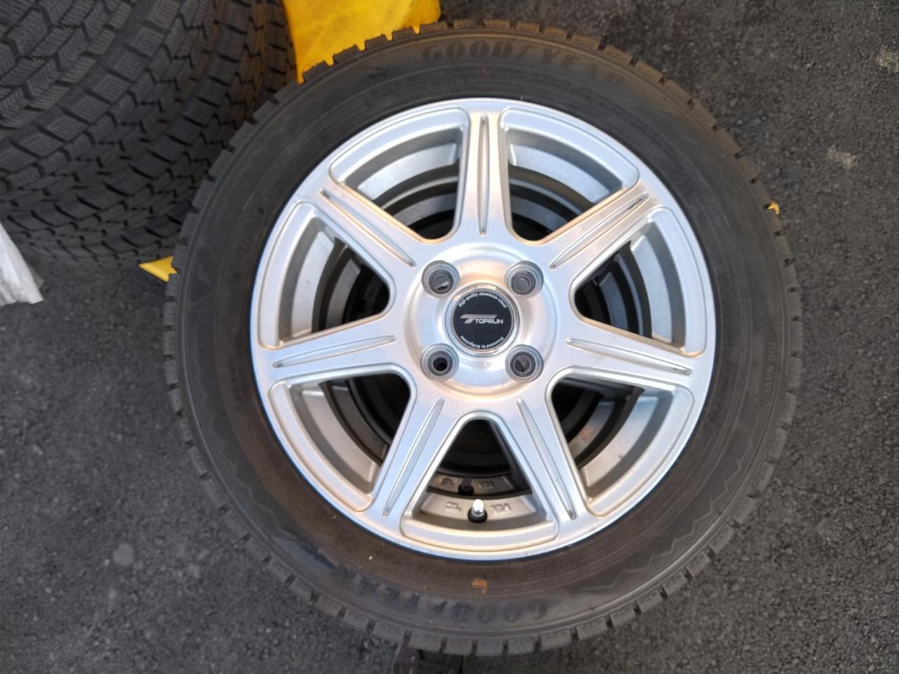BRIDGESTONE TOPRUN 7本スポーク + GOODYEAR ICE NAVI8 | カー用品 スタッドレスタイヤホイールセット 14インチスタッドレスタイヤホイールセットを通販で ...