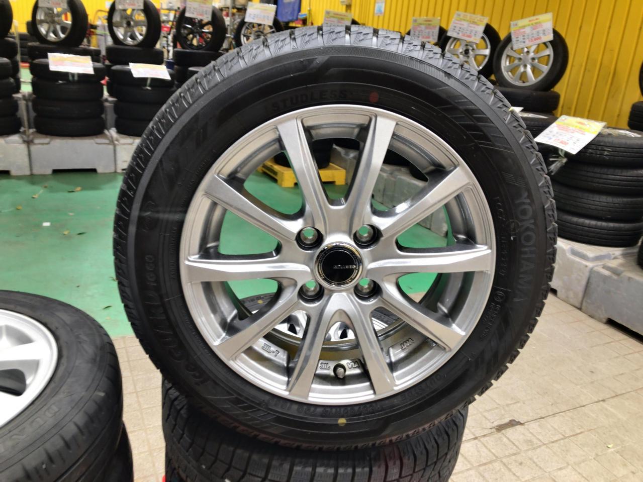 YOKOHAMA STANDARD WHEEL MiLLOUS VX + YOKOHAMA iceGUARD iG60 | カー用品 スタッドレスタイヤホイールセット 14インチスタッドレス ...