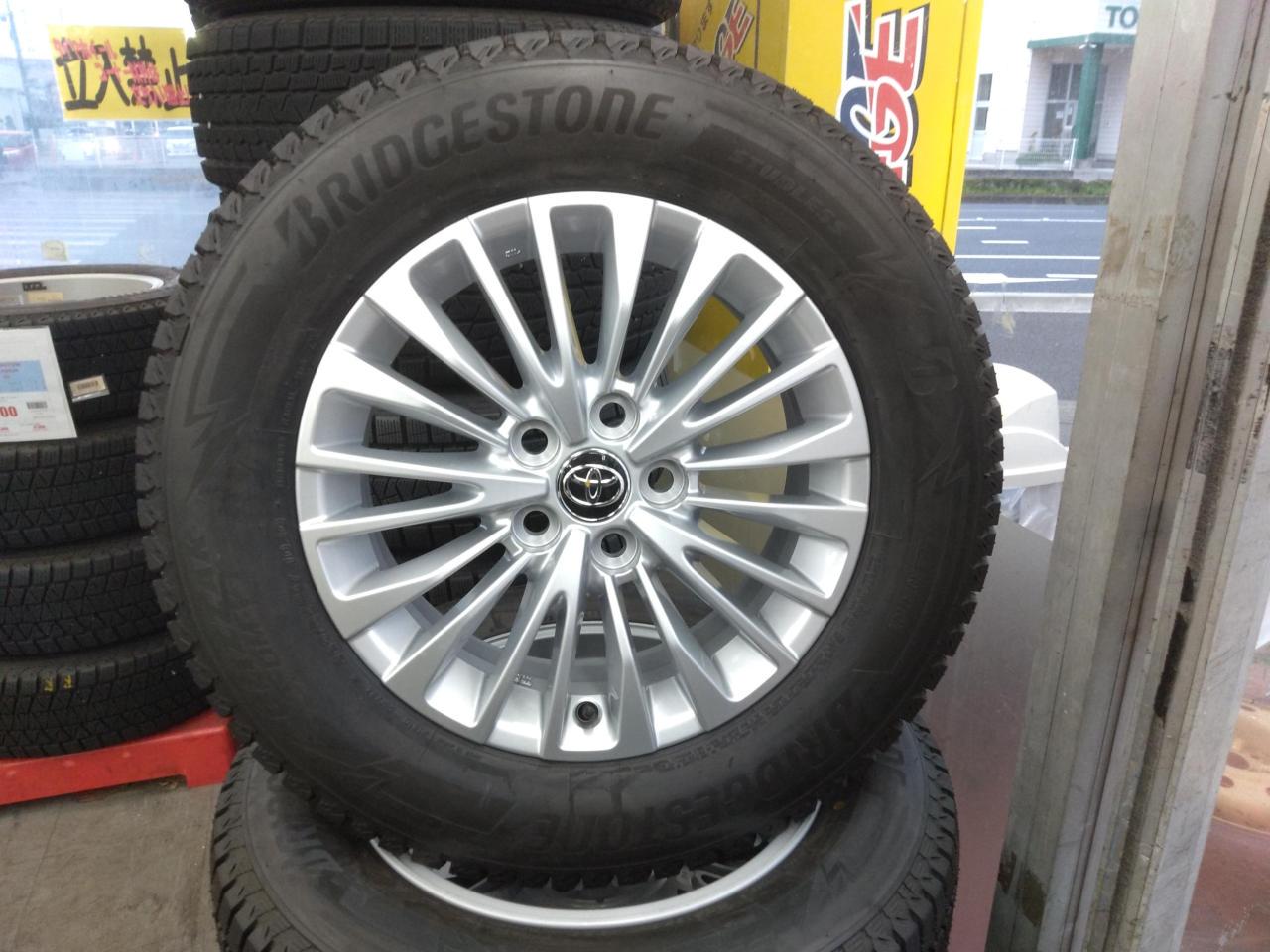 TOYOTA 40系アルファード純正ホイール + BRIDGESTONE BLIZZAK DM-V3 ★未使用タイヤ付き★ | カー用品 スタッドレスタイヤホイールセット 17インチ ...