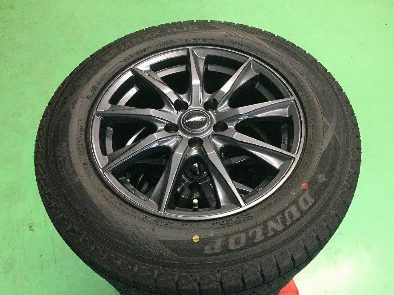 DUFACT(デュファクト) DT9 + DUNLOP WINTERMAXX SJ8+ 225/65R17 2023年製 4本セット | カー用品 スタッドレスタイヤホイールセット 17インチ ...