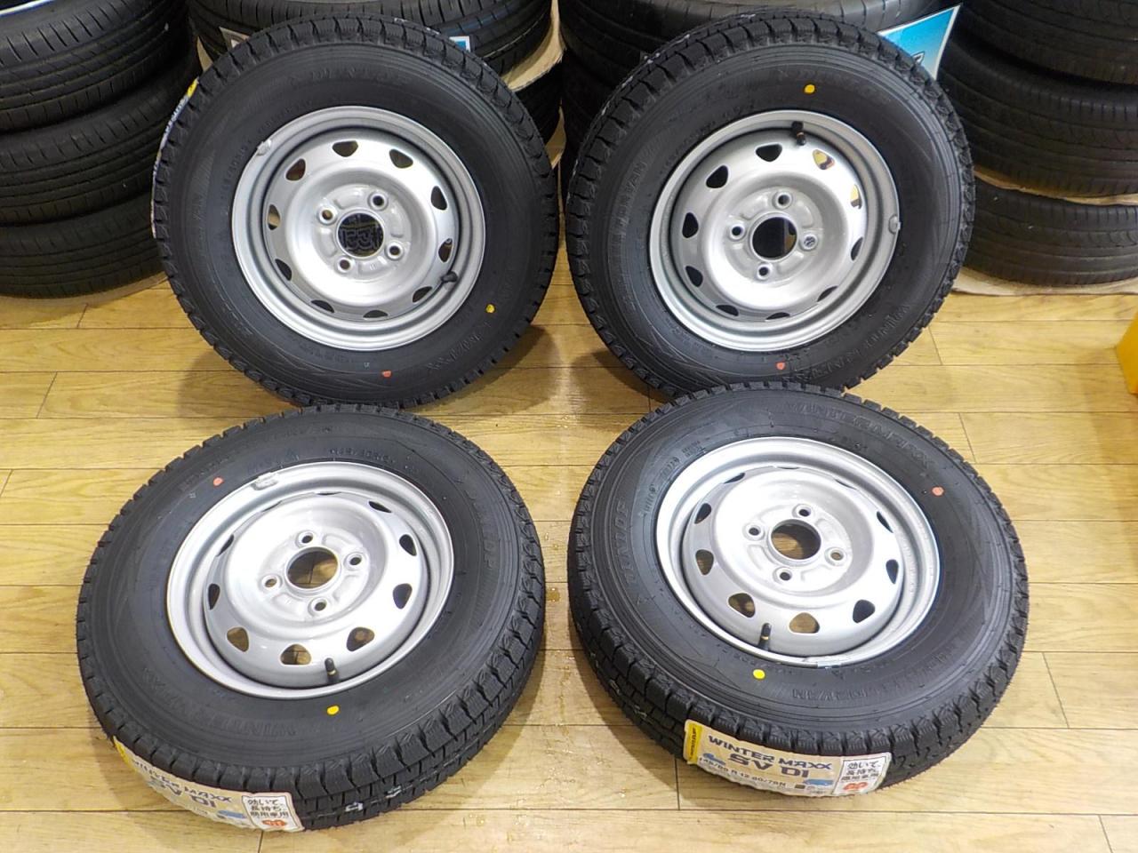 weds(ウェッズ) Carrowin(キャロウィン) スチールホイール PK-354SN + DUNLOP(ダンロップ ...