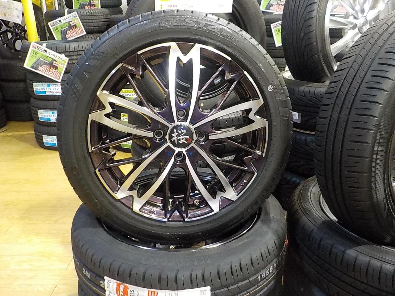 【新品タイヤ付き】R-PRIDE WADO 和道 桜 五分咲き Iridescent Violet Polish + KUMHO/マーシャル ...