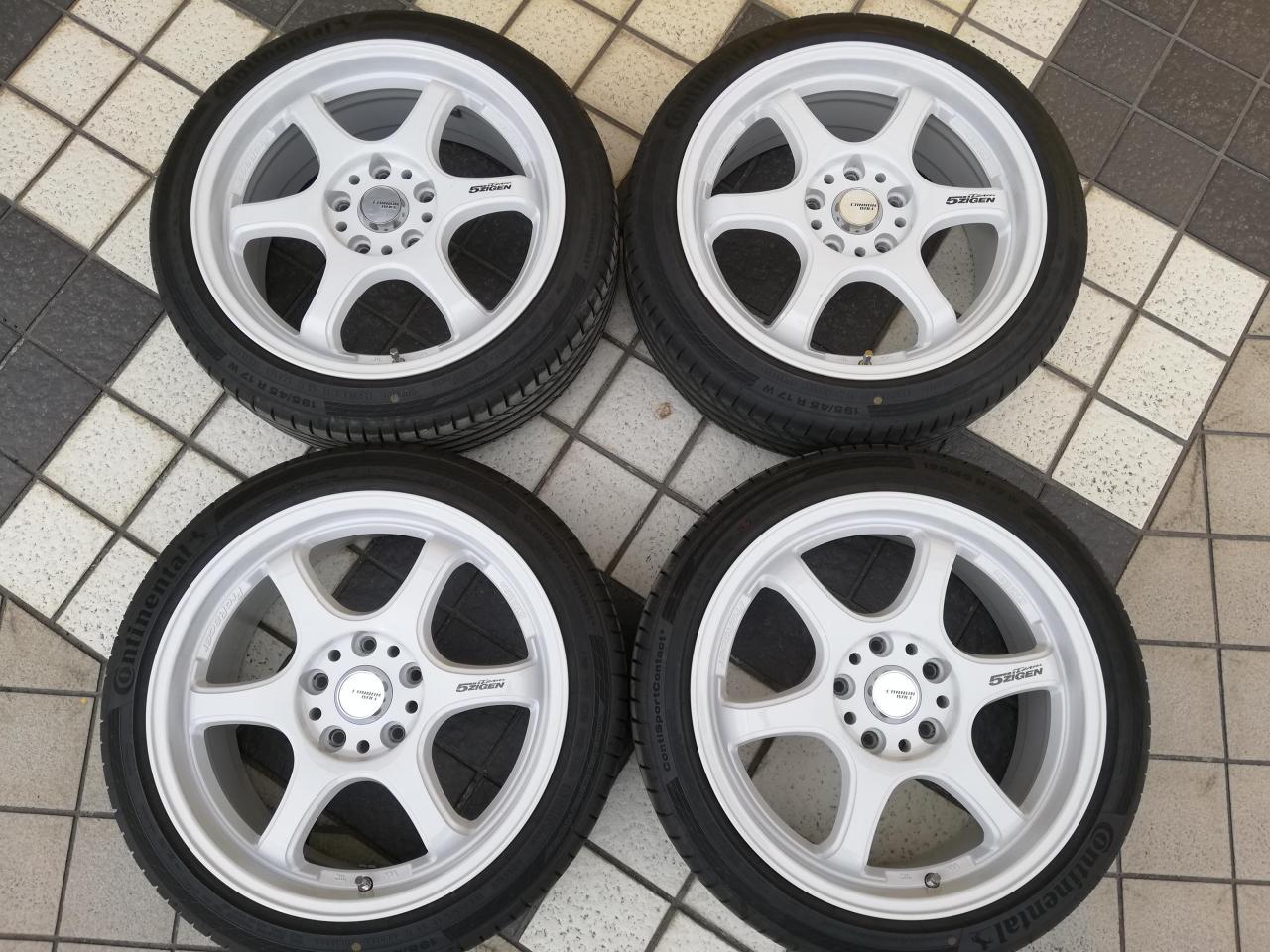 【5ZIGEN】Pro Racer CANNON BALL+【Continental】SportContact5 195/45R17 | カー ...