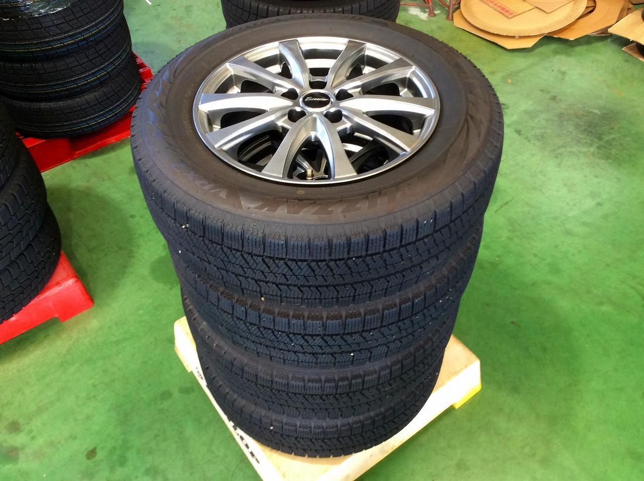 HOT STUFF Exceeder 10本スポーク+ BRIDGESTONE BLIZZAK VRX2 | カー用品 スタッドレスタイヤホイールセット 15インチスタッドレスタイヤホイール ...