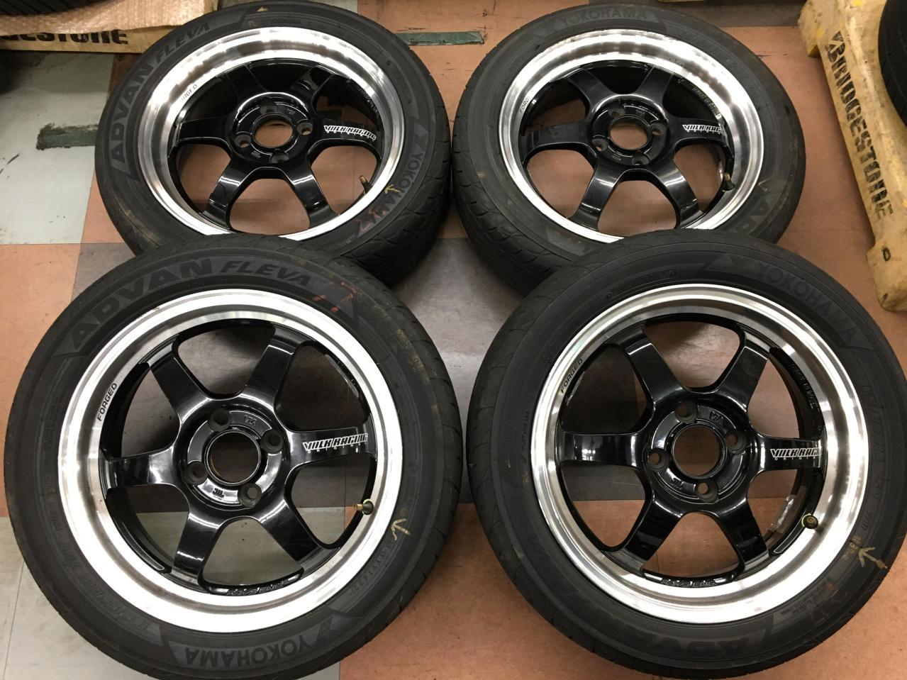 RAYS VOLK RACING TE37 KCR + YOKOHAMA ADVAN FLEVA | カー用品 タイヤホイールセット 15 ...