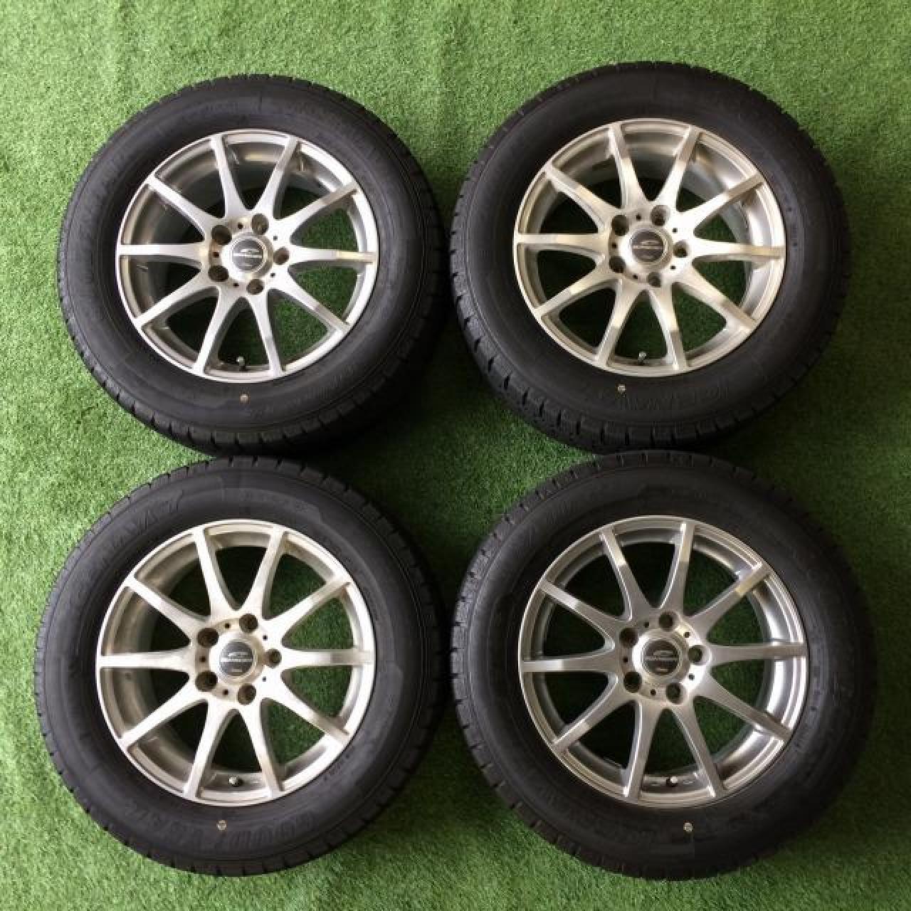 A-TECH SCHNEIDER 10本スポークアルミホイール+GOODYEAR ICE NAVI7 215/60R16 2021年製造 | カー用品 スタッドレスタイヤホイールセット 16 ...