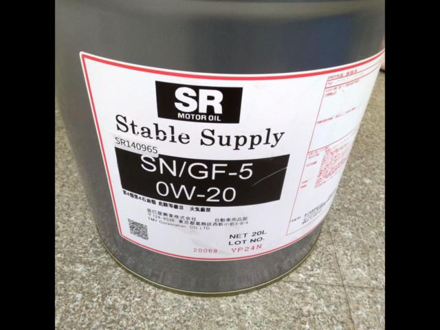 【辰巳屋興業】SR SN/GF5 0w-20 | 新古品 | アップガレージ 静岡静波店 | カー用品 ケミカル用品 オイル(各種)を通販で購入する | 中古カー＆バイク用品の販売ならアップガレージ