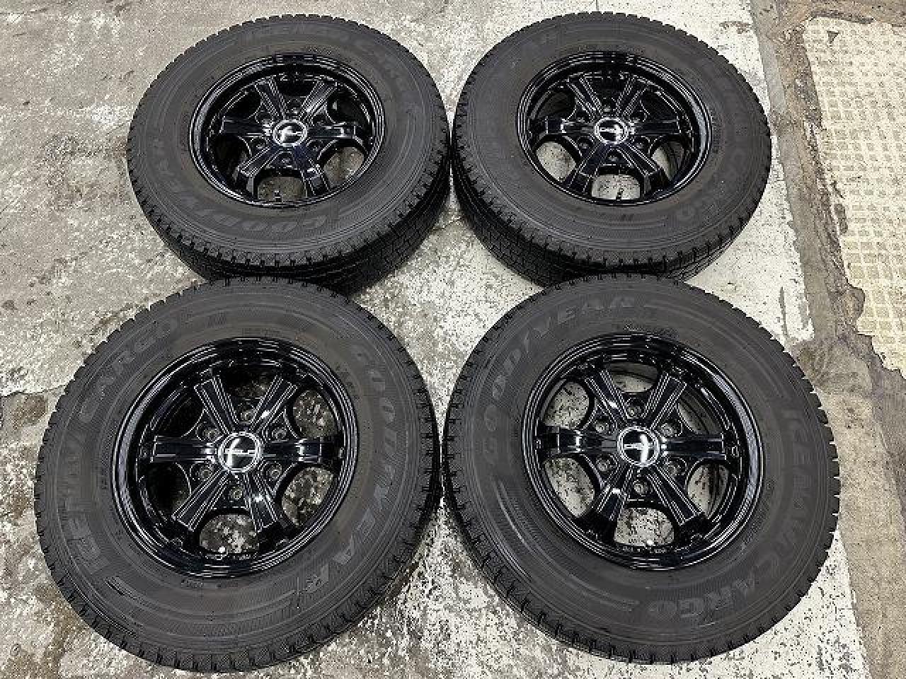 FLEX DELF-05+GOODYEAR ICENAVI CARGO | 中古品 | アップガレージ 川越インター店 | カー用品 スタッドレスタイヤホイールセット 15インチスタッドレス ...