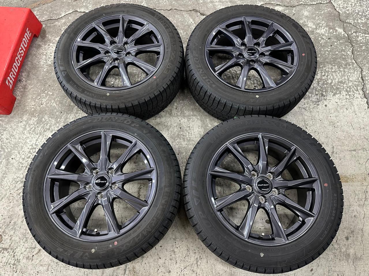 DUNLOP DUFACT DT9 + DUNLOP WINTERMAXX03 WM03 215/55R17 94Q | カー用品 スタッドレスタイヤホイールセット 17インチスタッドレス ...