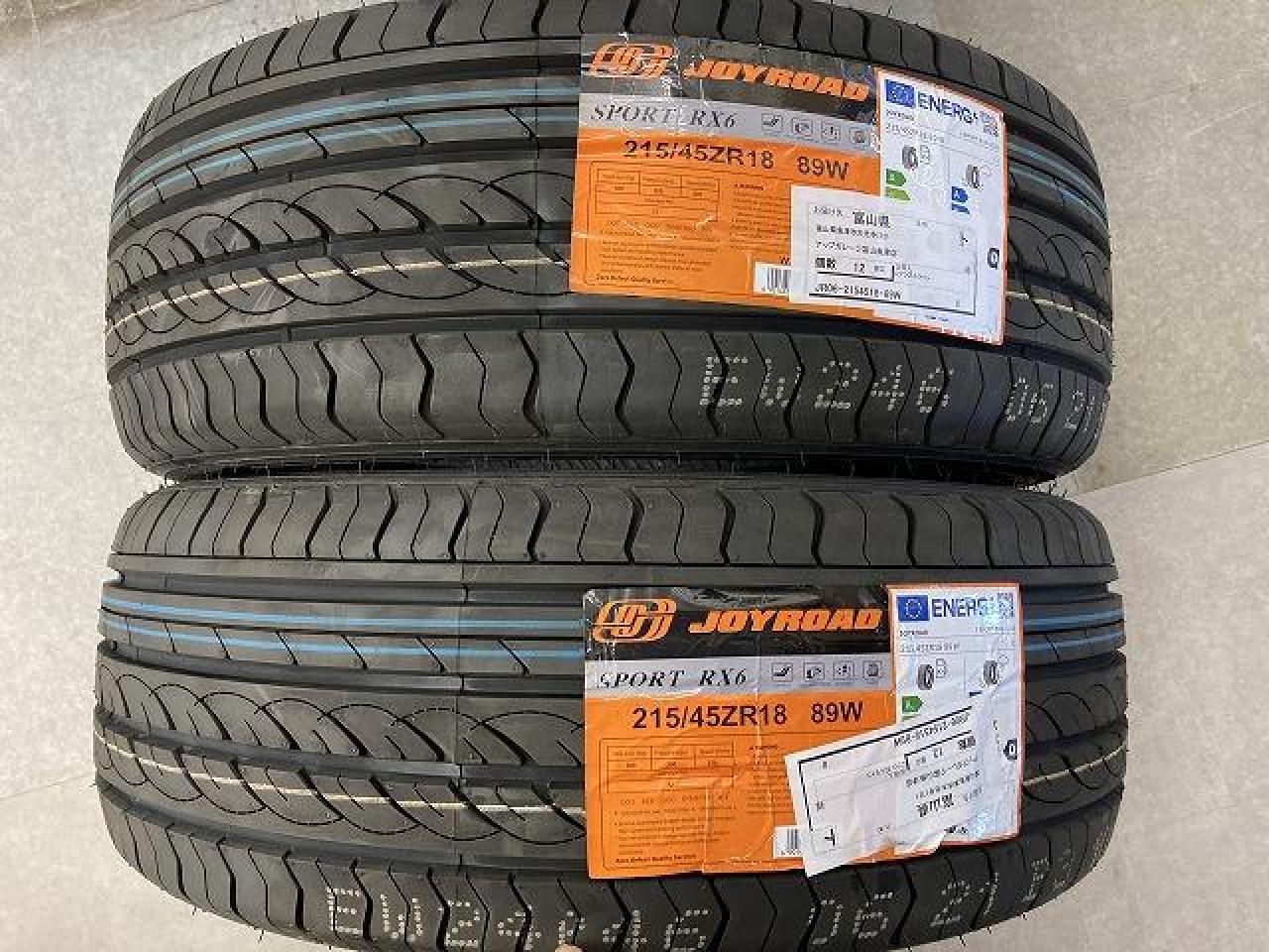 2本の販売 JOYROAD SPORTS RX6 215/45R18 89W 未使用 | カー用品 タイヤ 18インチタイヤを通販で購入する | 中古カー＆バイク用品の販売ならアップガレージ