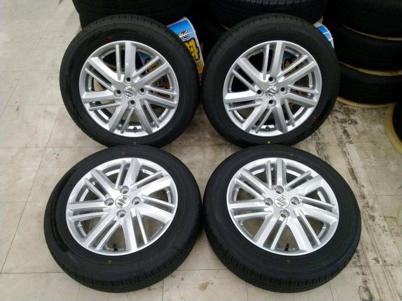 SUZUKI ソリオハイブリッド/MA27S.MA37S MZグレード純正ホイール + DUNLOP ENASAVE EC300+ | カー用品 タイヤホイールセット 15インチタイヤホイール ...