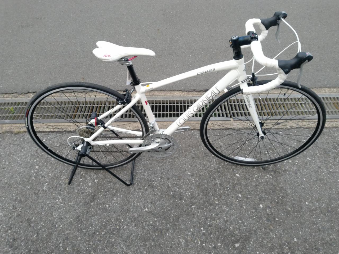 LOUIS GARNEAU CR23 モデル不明 700C3x8Sロードバイク ホワイト フレームサイズ420 ※チェーン交換前提 | 自転車 ...