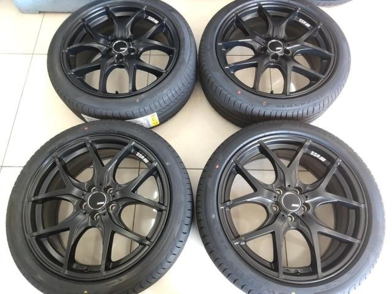 TANABE(タナベ) SSR SERIES(エスエスアール シリーズ) GTV03 + PIRELLI(ピレリ) POWERGY | カー用品 タイヤホイールセット 18インチタイヤホイール ...