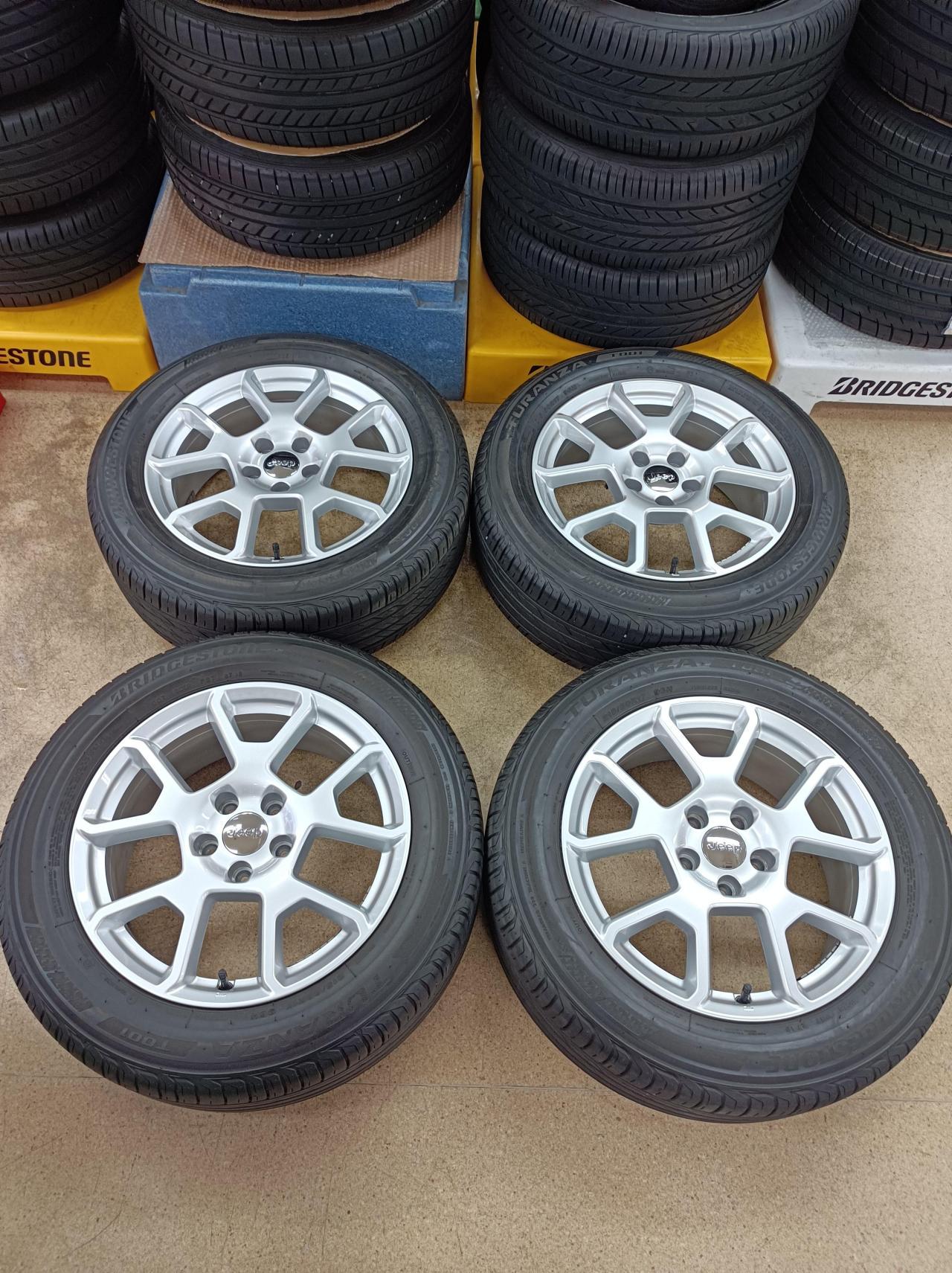 JEEP レネゲード純正 + BRIDGESTONE TURANZA T001 96H | カー用品 タイヤホイールセット 17インチタイヤ ...