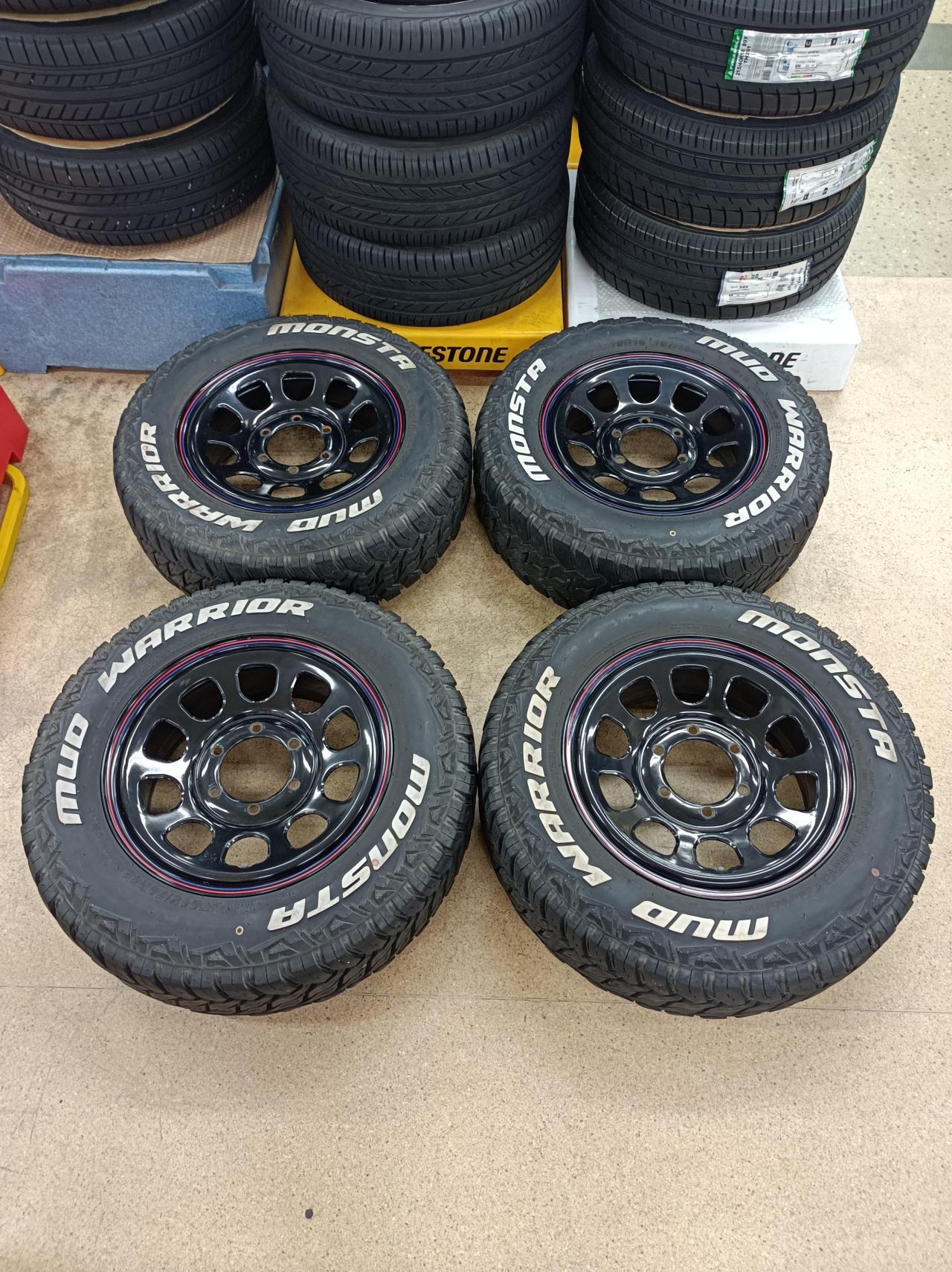 DAYTONA スチール + MONSTA MUD WARRIOR LT 107/105Q | カー用品 タイヤホイールセット 16インチ ...