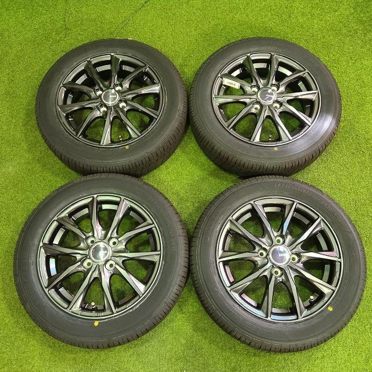 BADX(バドックス) D.O.S.(ディーオーエス) + GOODYEAR(グッドイヤー) Efficient Grip EG01 | カー用品 タイヤホイールセット 14インチタイヤ ...