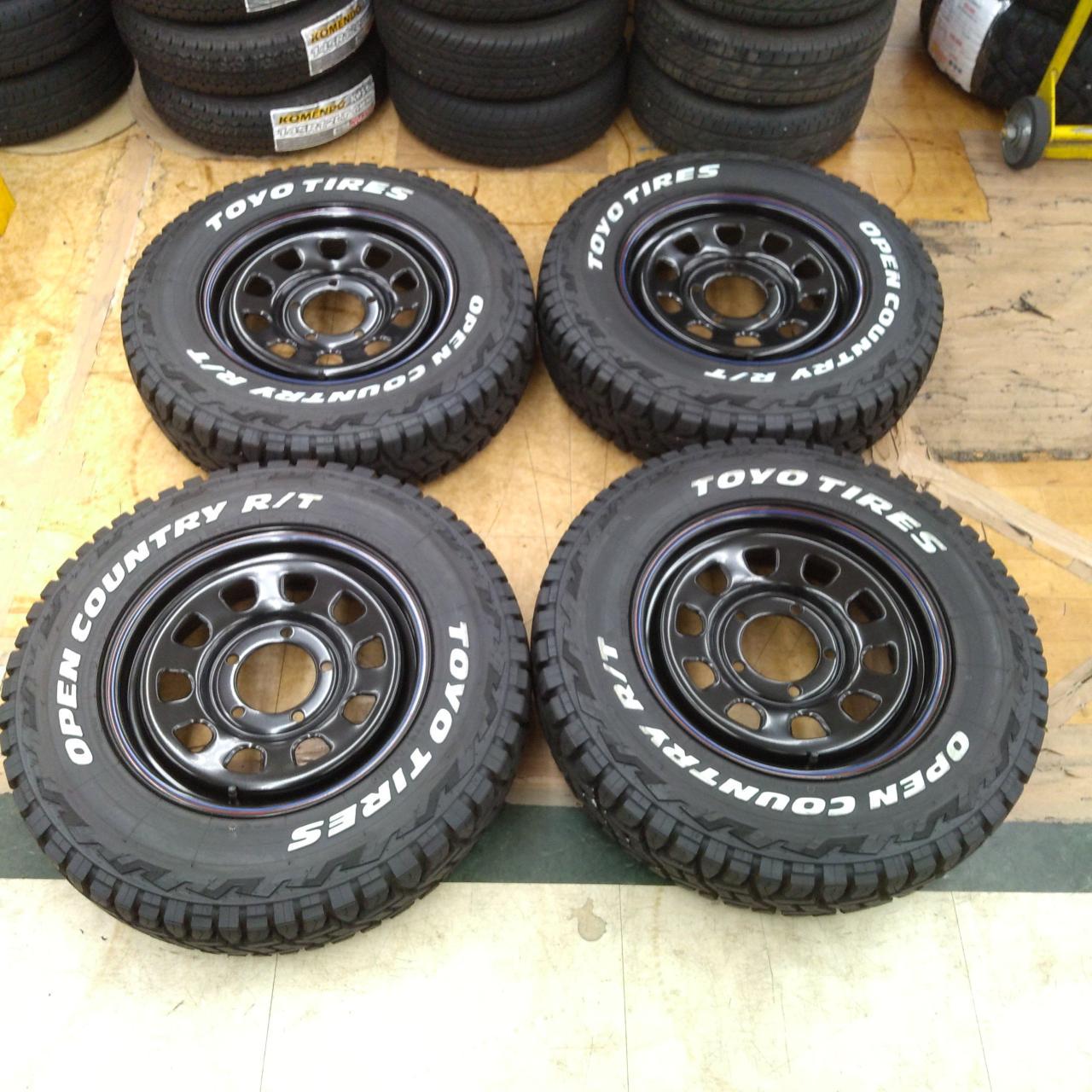 【MLJ】DAYTONA SS スチールホイール + TOYO OPEN COUNTRY R/T 185/85R16 LT | カー用品 タイヤホイールセット 16インチタイヤホイールセットを ...