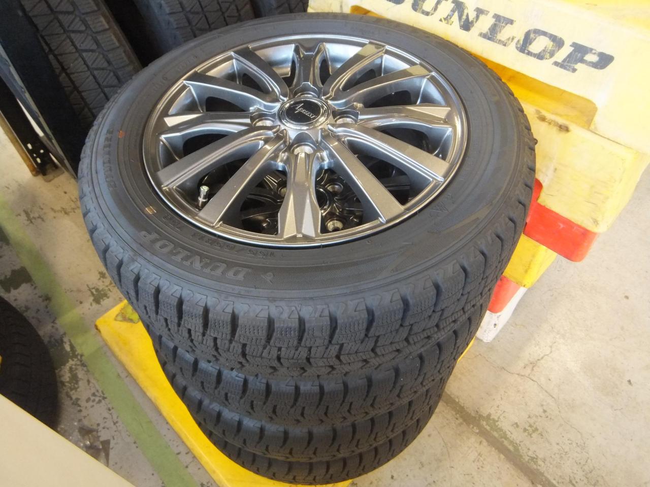 weds(ウェッズ) ARREEST + DUNLOP(ダンロップ) DUNLOP(ダンロップ) WINTERMAXX WM02 155/65R14 4本セット | カー用品 スタッドレス ...