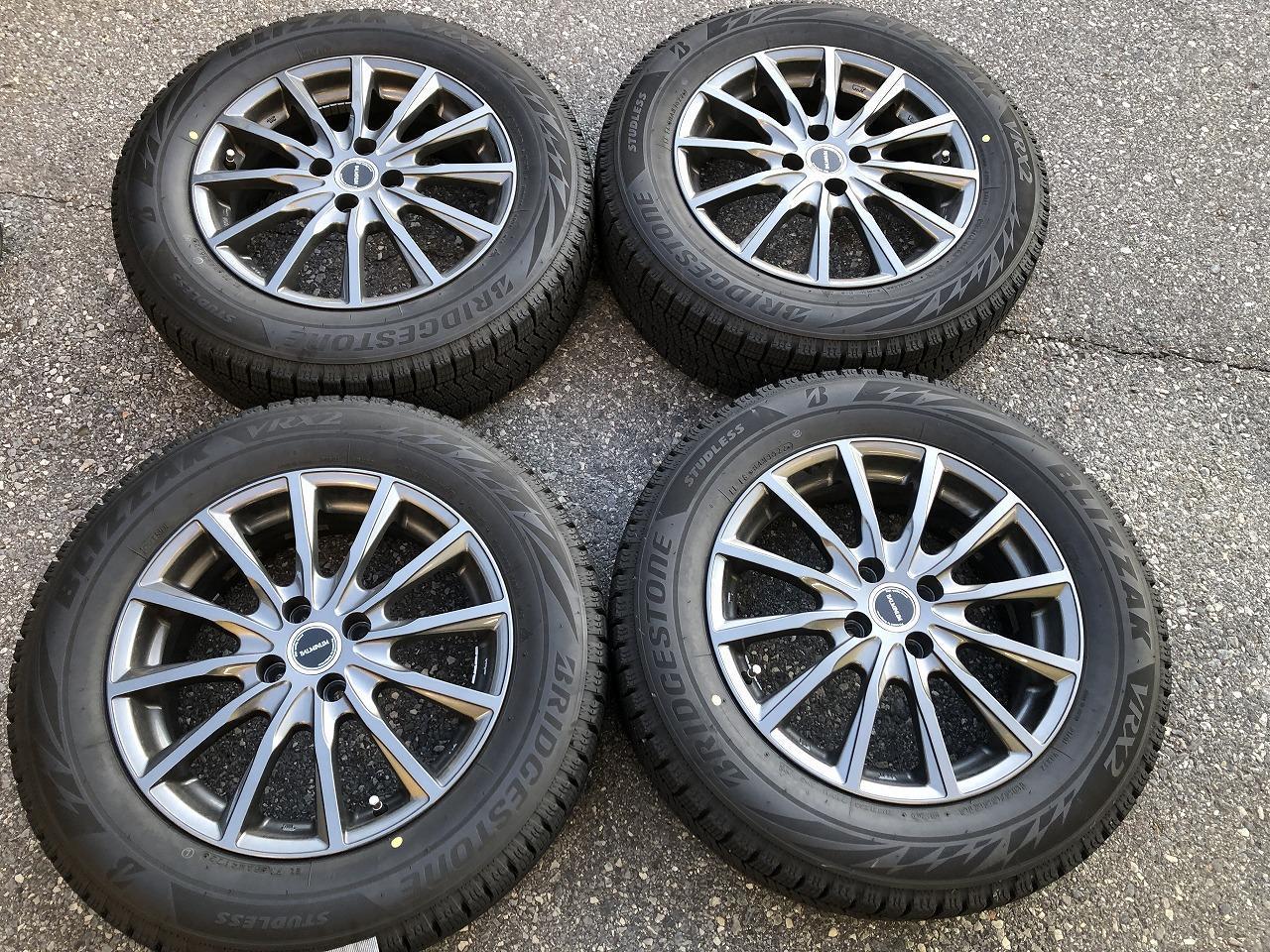 BRIDGESTONE BALMINUM +BRIDGESTONE BLIZZAK VRX2 195/65R16 4本セット | カー用品 スタッドレスタイヤホイールセット 16インチ ...