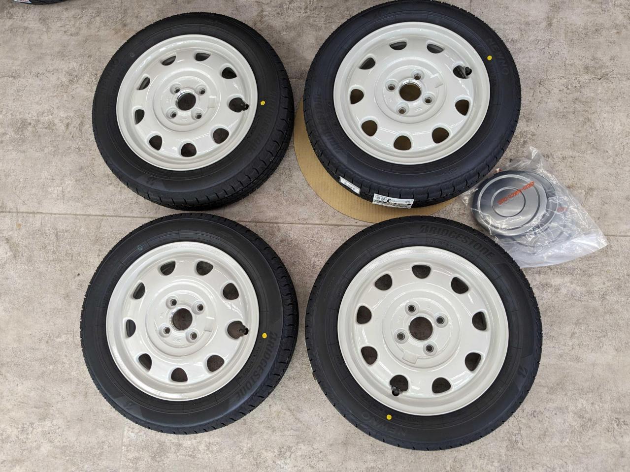 SUZUKI ラパンLC HE33S純正ホイール + BRIDGESTONE NEWMO 155/65R14 タイヤホイール4本セット | 中古品 | アップガレージ ホイールズ相模原陽光台店 ...