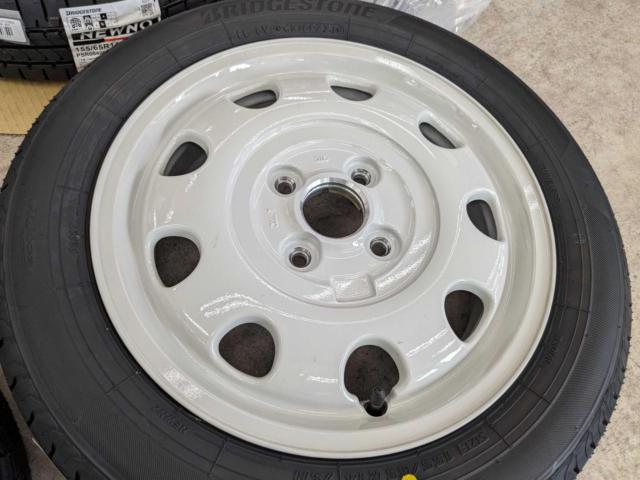 SUZUKI ラパンLC HE33S純正ホイール + BRIDGESTONE NEWMO 155/65R14 タイヤホイール4本セット | 中古品 | アップガレージ ホイールズ相模原陽光台店 ...