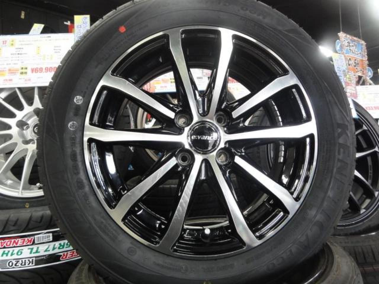 【新品タイヤ付き!】 AUTOBACS SEVEN(オートバックスセブン) EVANCE(エヴァンス) HM1 + 【タイヤ】KENDA(ケンダ) KR203 | カー用品 タイヤホイール ...