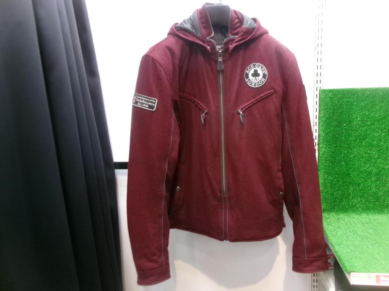 値下げしました!サイズXL ACE CAFE LONDON メルトンSフーデッドジャケット FS1802TJ 肩/肘パッド有り 背パッド欠品 | バイク用品 ウエア ジャケット(二輪)を通販で ...