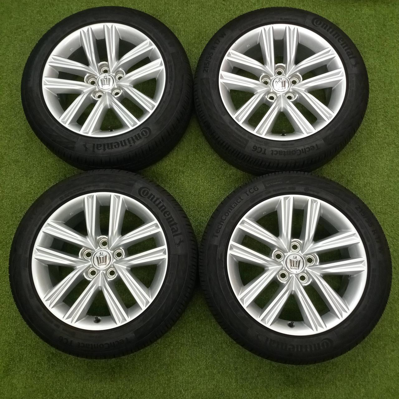 トヨタ純正(TOYOTA) 210系 クラウンアスリート 前期 純正アルミホイール + Continental(コンチネンタル ...