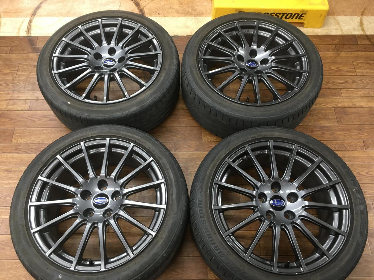SUBARU WRX S4 STi スポーツ 前期 純正オプション 16本スポークホイ-ル + BRIDGESTONE POTENZA ...