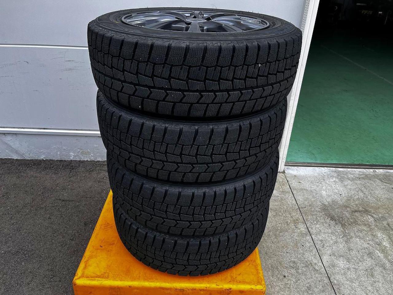 AIRNOVA SB10 + DUNLOP WINTERMAXX WM02 185/60R15 2022年製 4本セット | カー用品 スタッドレスタイヤホイールセット 15インチスタッドレス ...