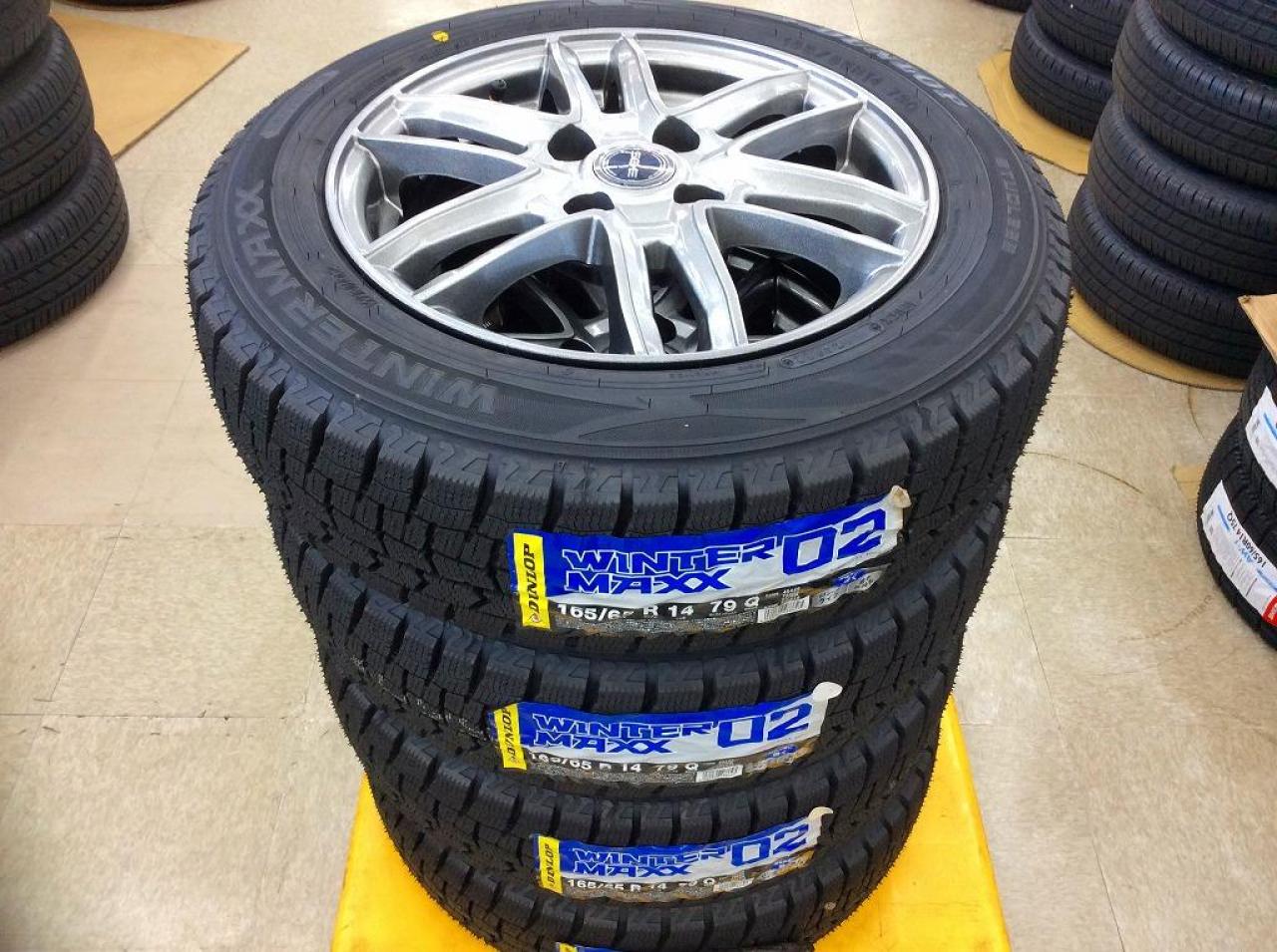 weds SG･E + DUNLOP(ダンロップ) WINTERMAXX WM02 165/65R14 ★タイヤは未使用! パッソ/タンク/ルーミー/トール/ミラージュ など | カー用品 ...