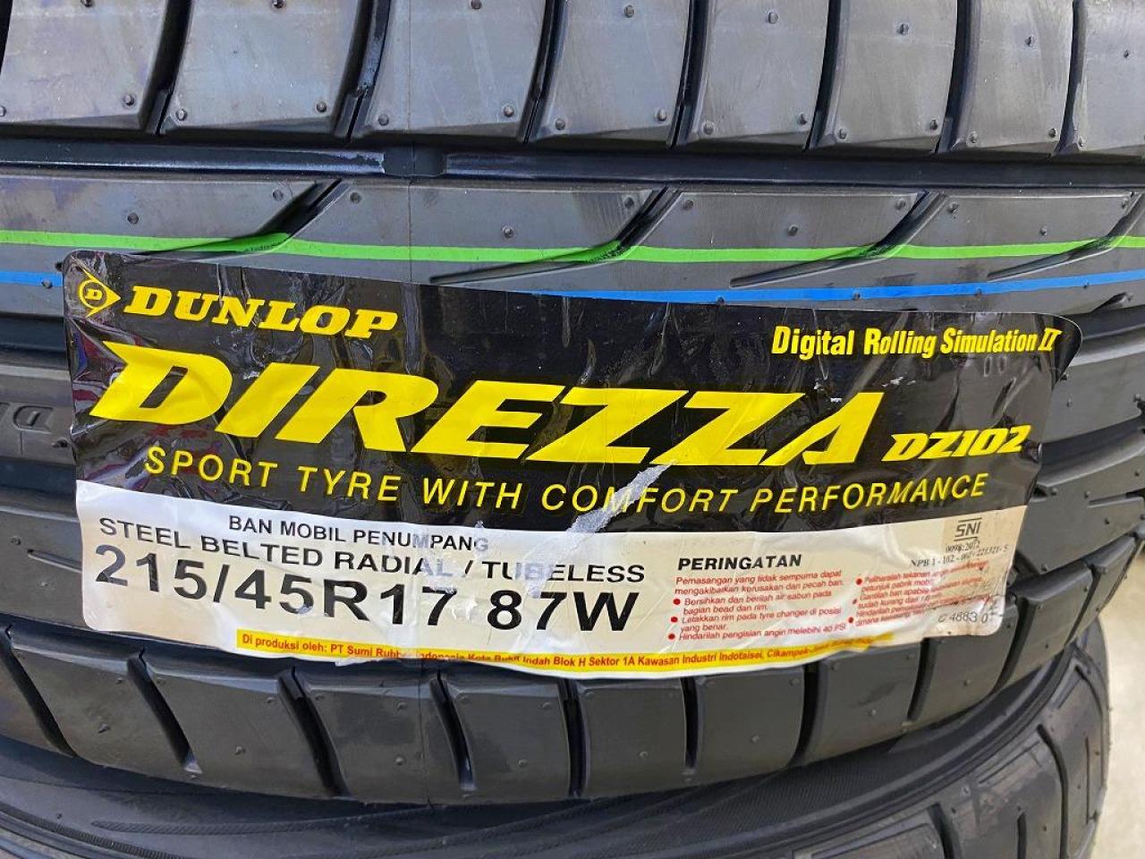 DUNLOP(ダンロップ)DIREZZA DZ102 215/45R17 2024年製 4本 | カー用品 タイヤ 17インチタイヤを通販で購入する | 中古カー＆バイク用品の販売ならアップガレージ