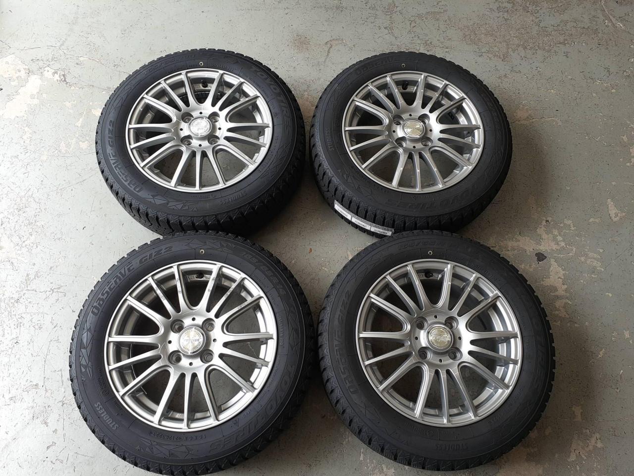 weds(ウェッズ) ravrion selzer トリプル5本スポーク + TOYO(トーヨー) OBSERVE GIZ2 165/65R14 | カー用品 スタッドレスタイヤホイールセット ...