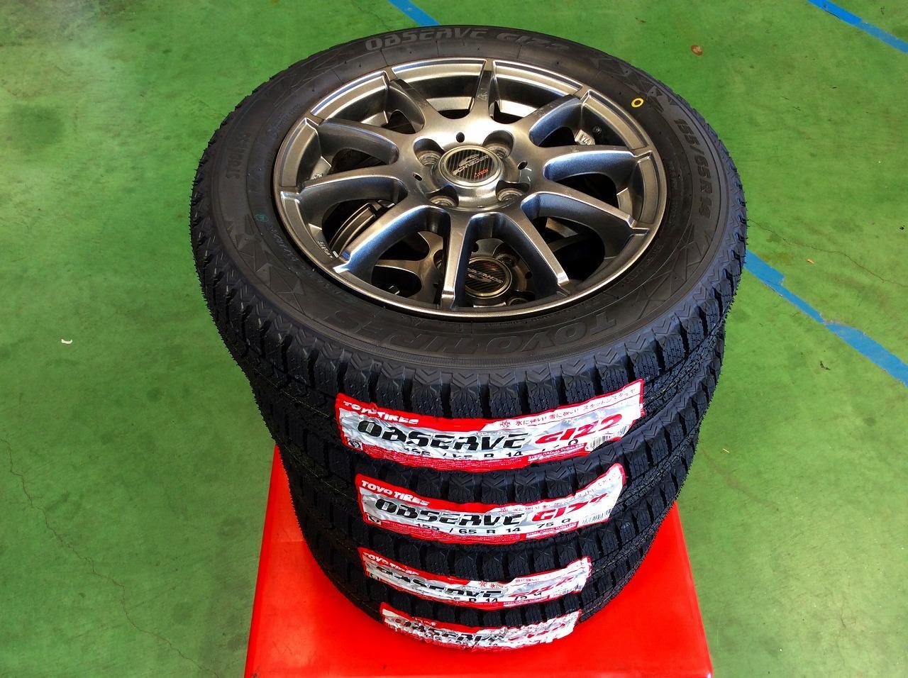 ue SCHNEIDER StaG + TOYO OBSERVE GIZ2 155/65R14 ☆タイヤは新品です☆ N-BOX /N-WGN/スペーシア/ワゴンR/ムーヴ/タント/デイズなど ...