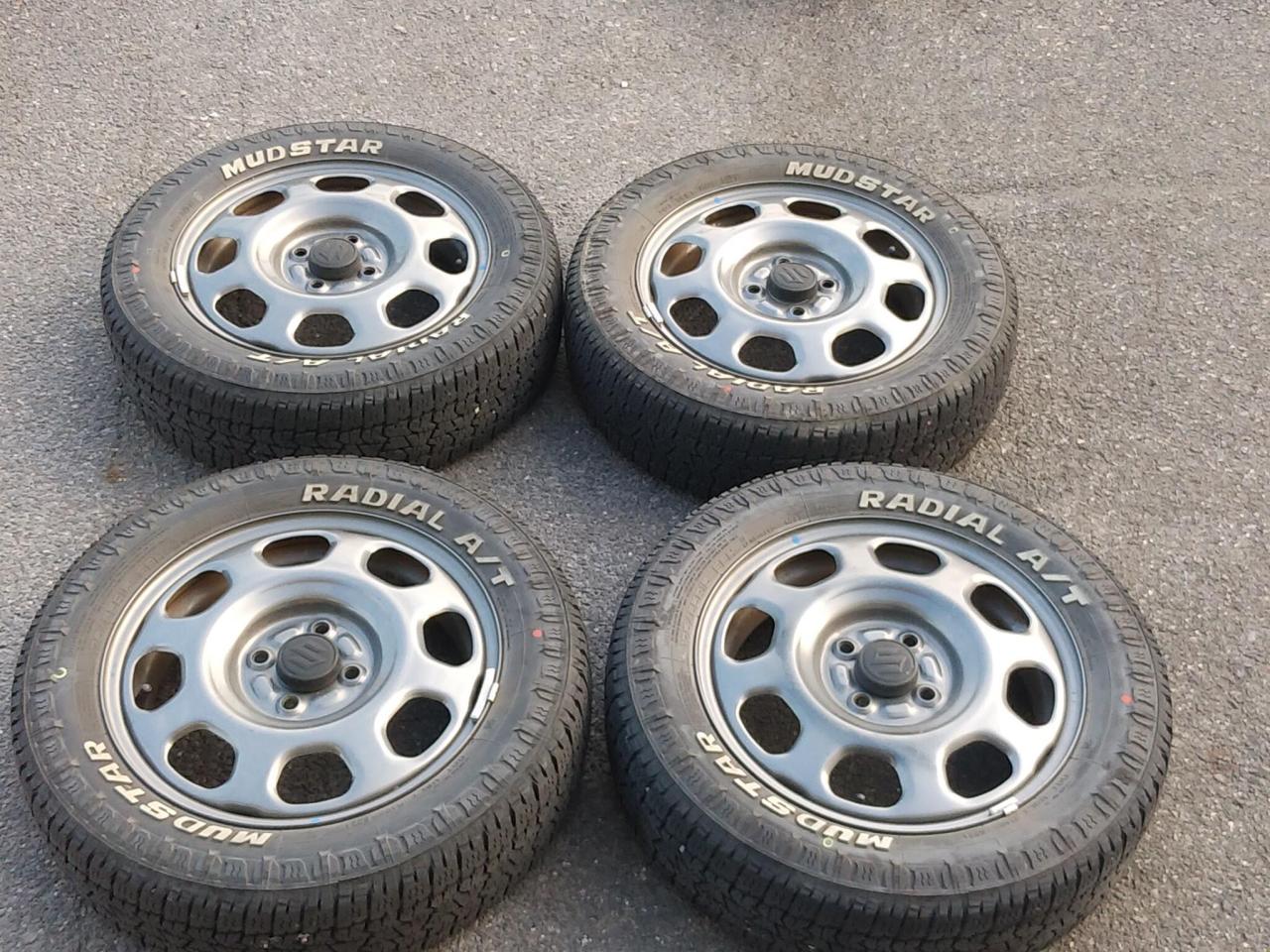 【スズキ純正】 ハスラー純正スチール+【MADSTAR】 RADIAR A/T | カー用品 タイヤホイールセット 15インチタイヤホイール ...