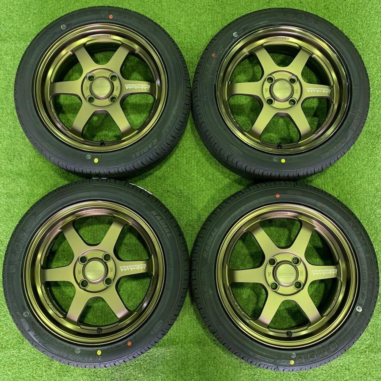 RAYS VOLK RACING TE37 KCR + KENDA KR23A 165/55R15 2024年製造 新品タイヤ | カー用品 タイヤホイールセット 15インチタイヤホイール ...