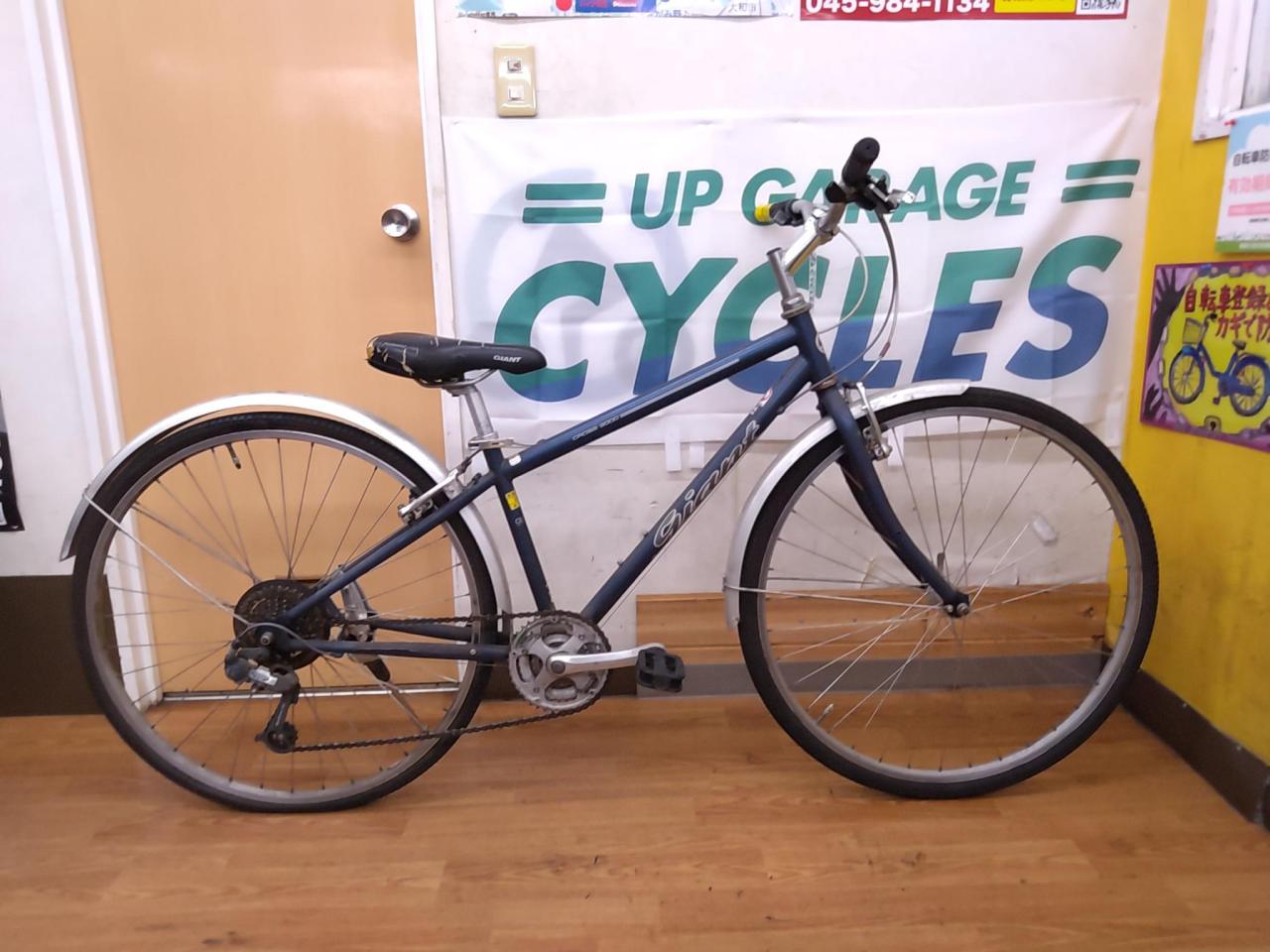 【わけあり現状販売品】GIANT CROSS 2000 700×38C 3×7S アルミフレームクロスバイク 年式不明 ネイビー サイズ:M ...