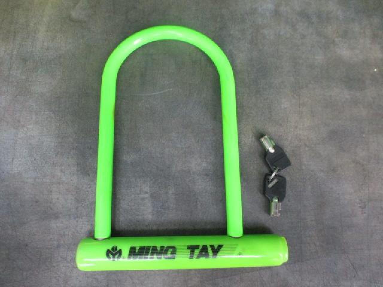 【MING TAY】U字ロック グリーン 14Φ 全長25cm 内幅10.8cm 外幅13.9cm | バイク用品 その他(バイク用品) その ...