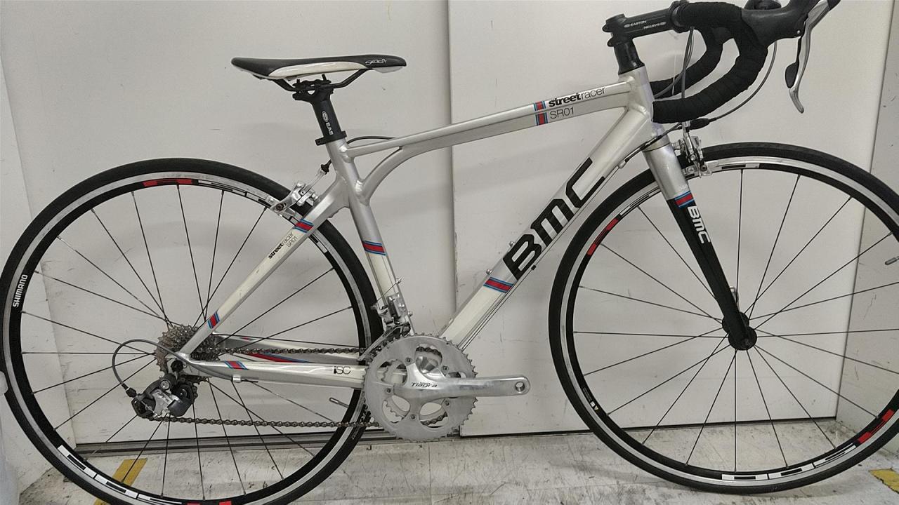 【わけあり現状販売】BMC streetracer SR01 2012年頃 700C2x10Sアルミロードバイク シルバー 参考サイズ165 ...