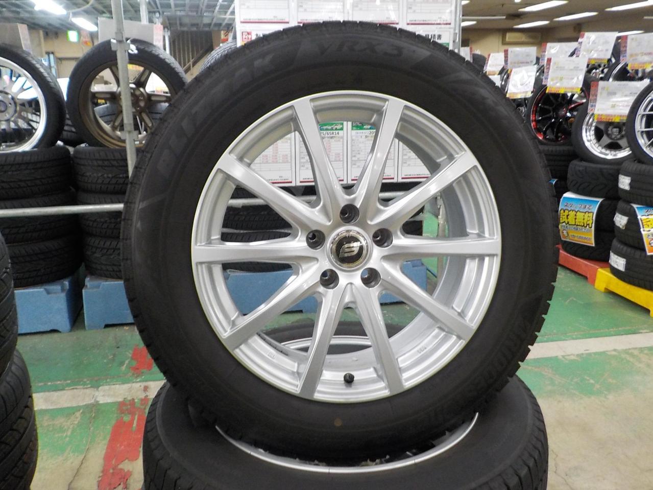 BRANDLE KF25 + BRIDGESTONE BLIZZAK VRX3 | カー用品 スタッドレスタイヤホイールセット 18インチ ...