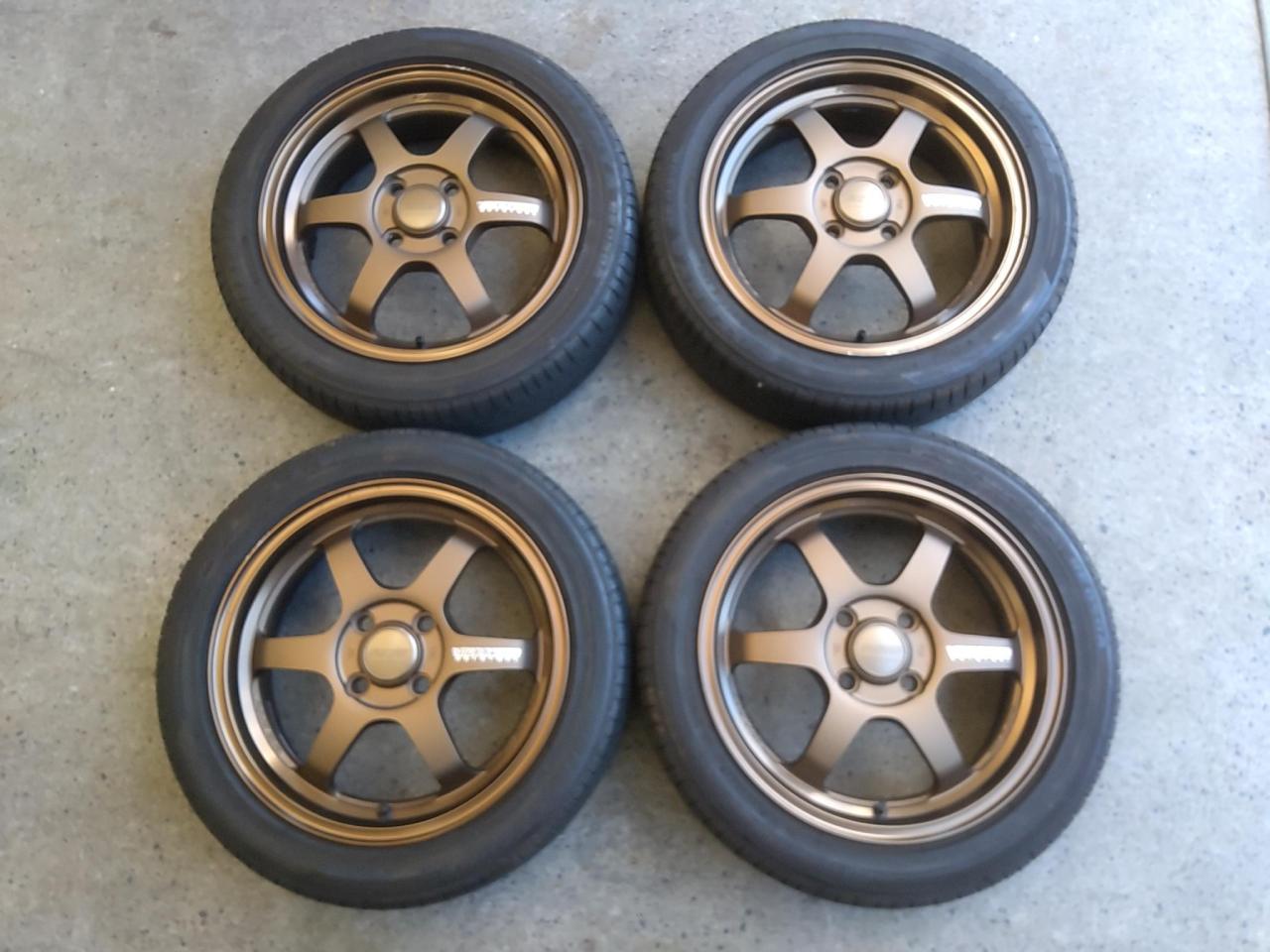 RAYS VOLK RACING TE37 KCR BZ EDITION + BRIDGESTONE POTENZA RE050A ☆ブロンズモデル☆ | カー用品 タイヤホイールセット 15 ...