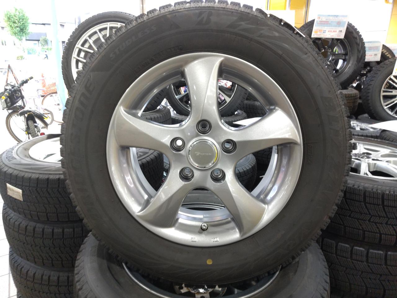 BRIDGESTONE TOPRUN RD5+BRIDGESTONE BLIZZAK VRX2 | カー用品 スタッドレスタイヤホイールセット 15インチスタッドレスタイヤホイールセットを通販 ...