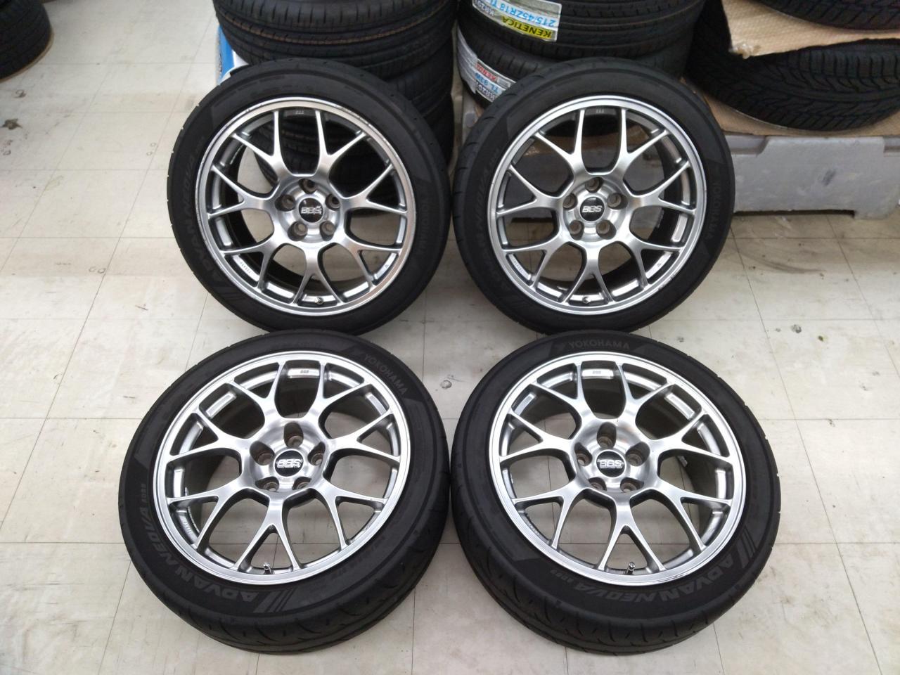 MITSUBISHI BBS製 RG406 CZ4A/ランサーエボリューションX 純正OPホイール + YOKOHAMA ADVAN ...